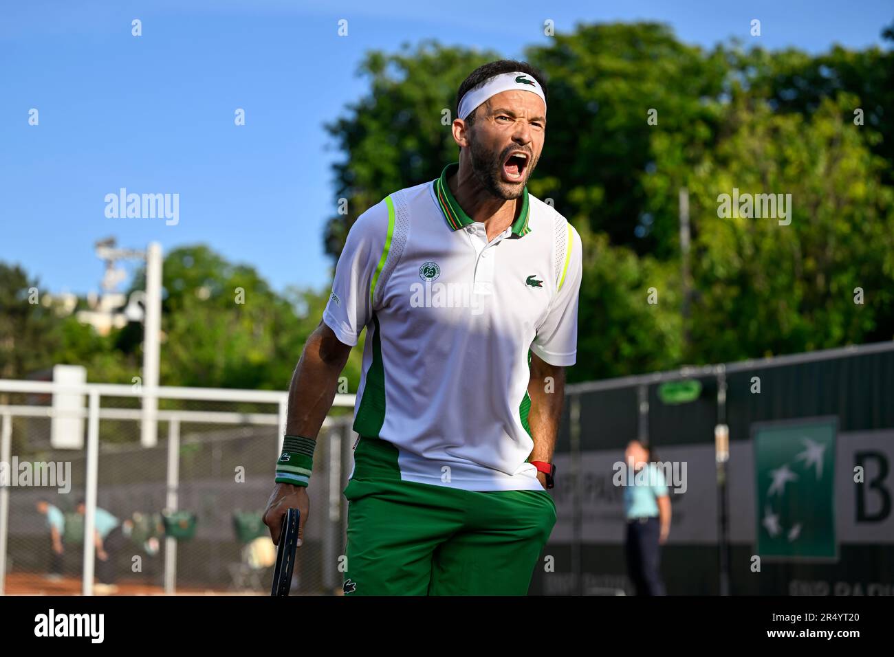 Paris, France. 30th May, 2023. Grigor Dimitrov of Bulgaria during the ...