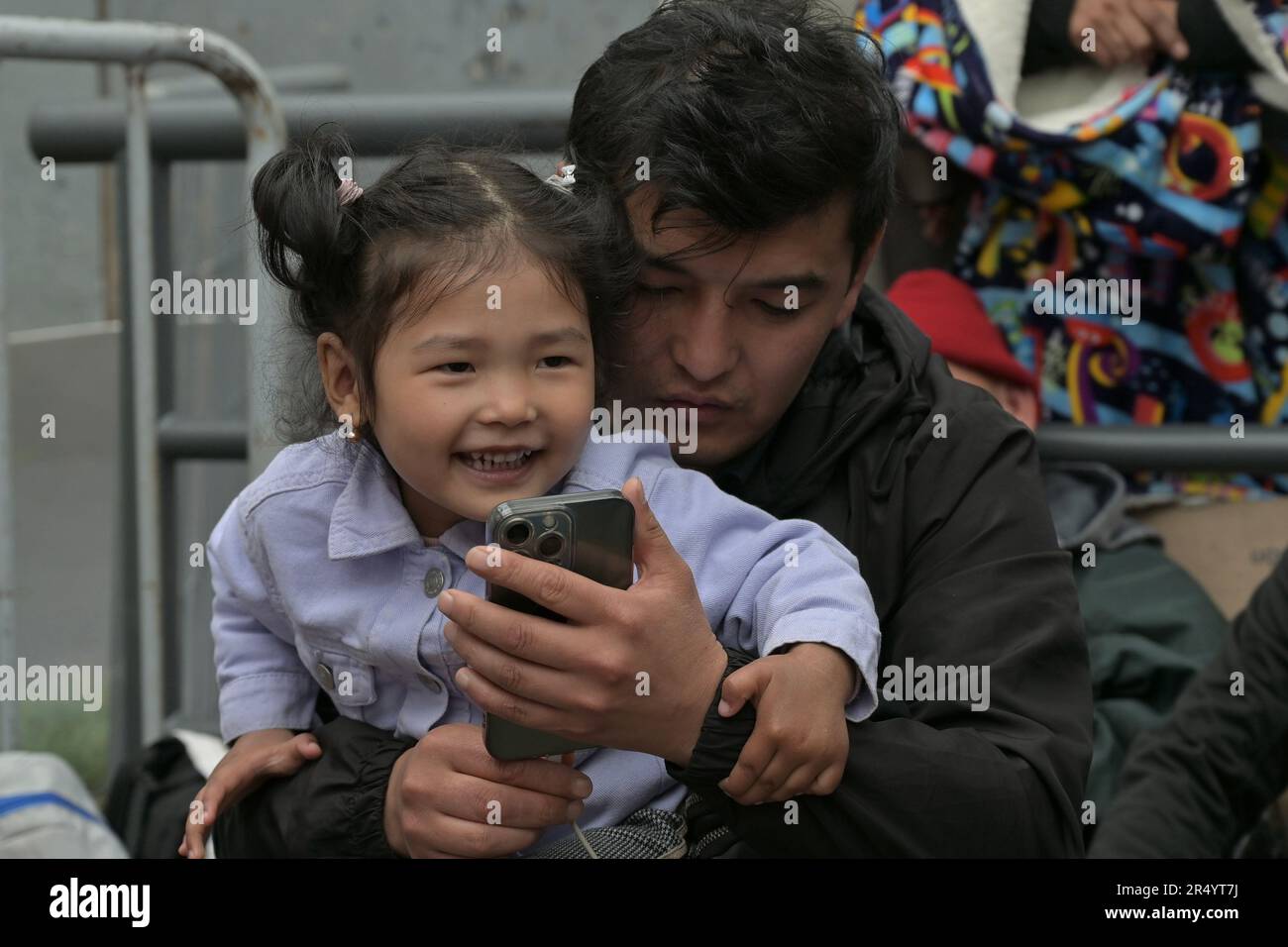 Tijuana, Baja California, Mexico. 30th May, 2023. A migrant man with ...