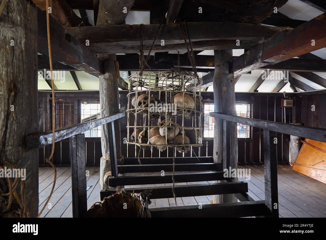 The traditional Annah Rais longhouse outside of Kuching, Sarawak ...