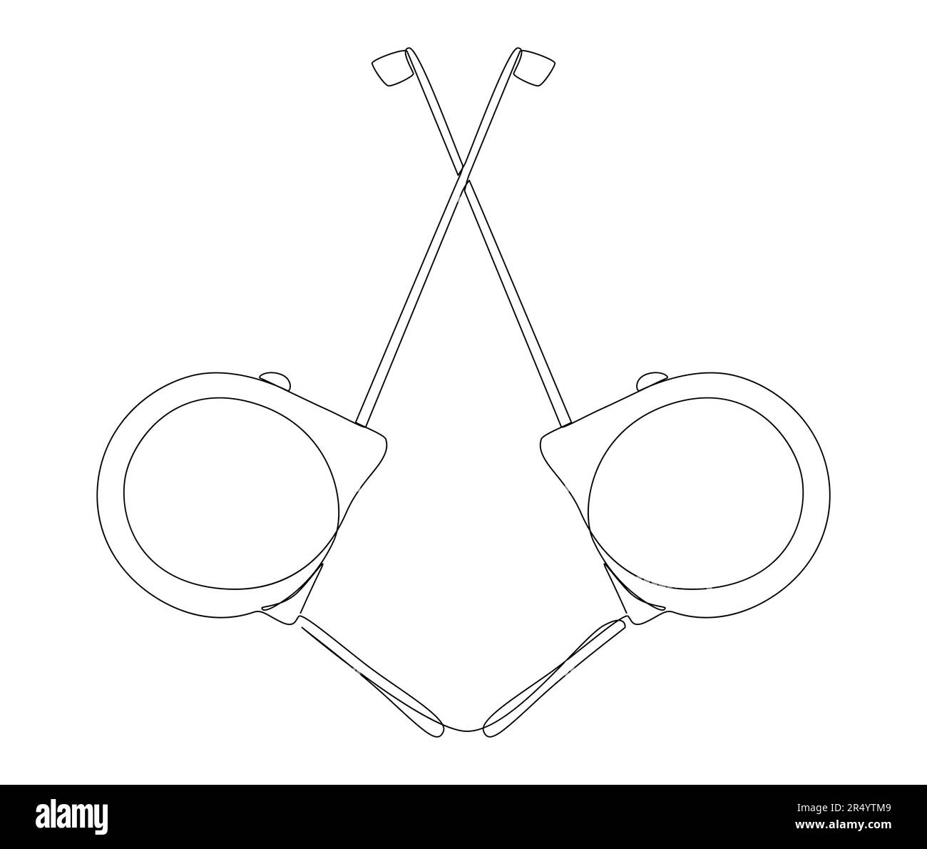 One continuous line of Ruler tape. Thin Line Illustration vector ...