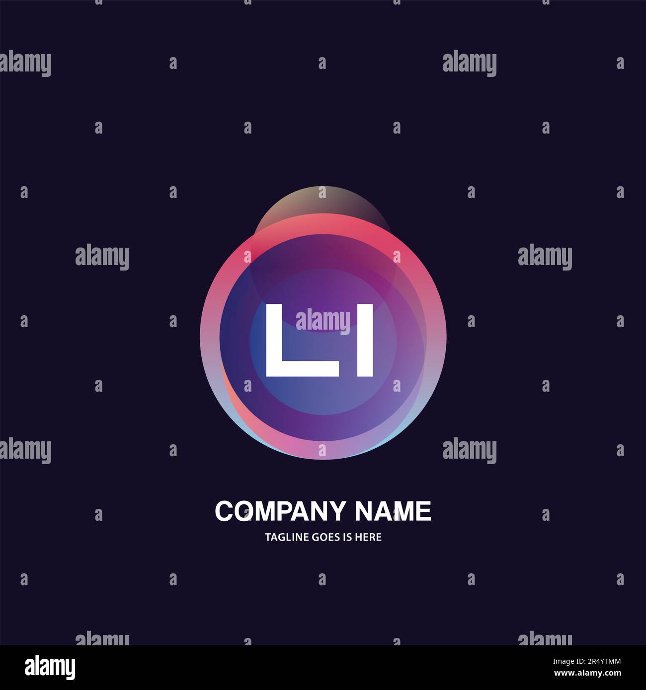 initial logo With Colorful Circle template vector Stock Vector Image ...