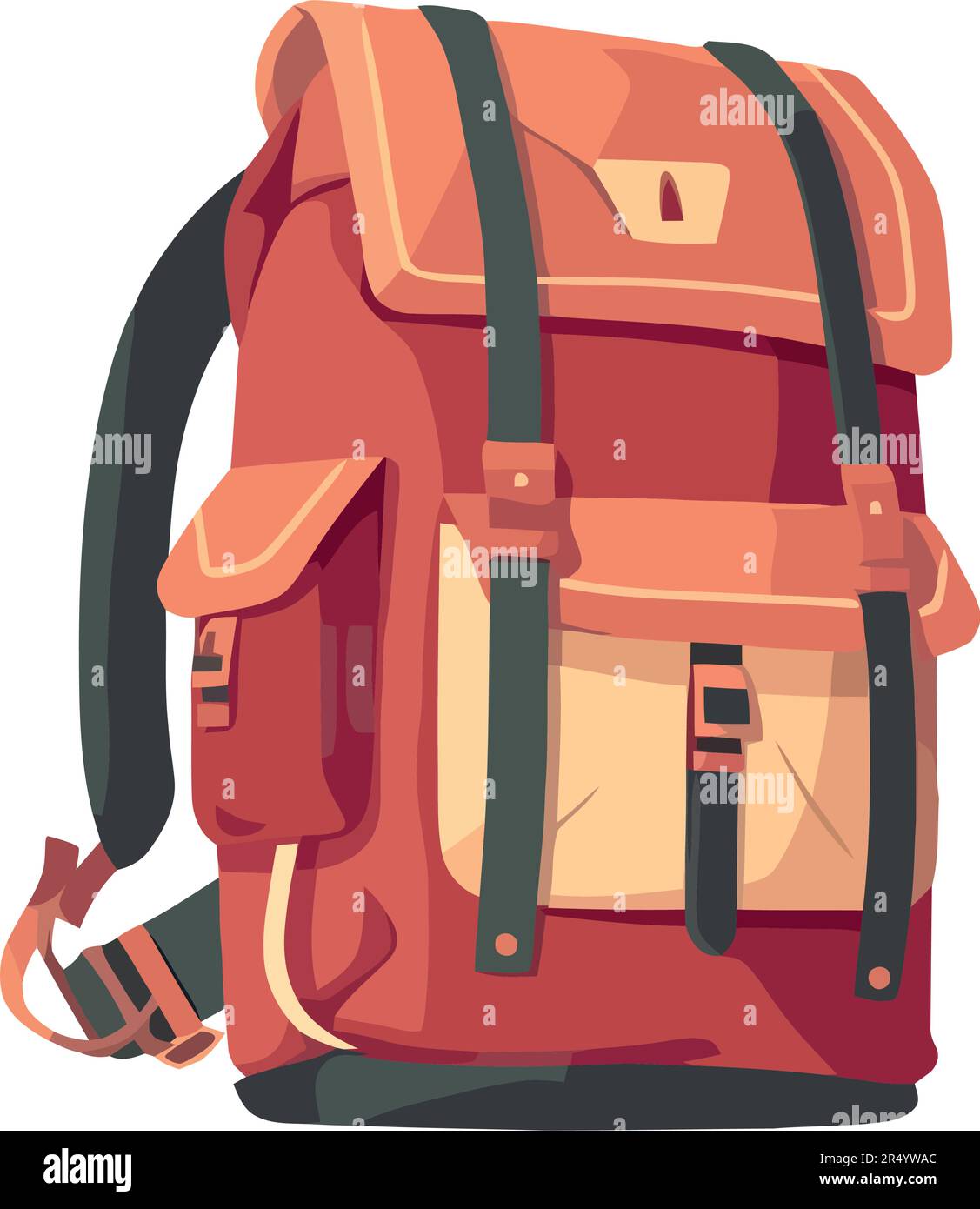 Hiking backpack symbolizes adventure and exploration Stock Vector Image ...