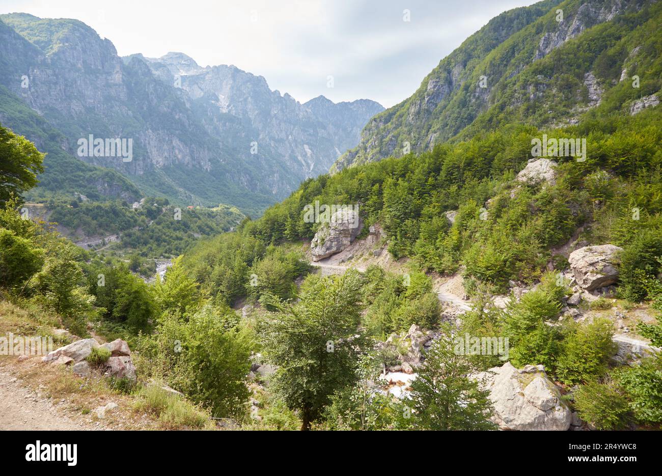 The scenic hike to Theth Waterfall and the Blue Eye spring in Theth ...