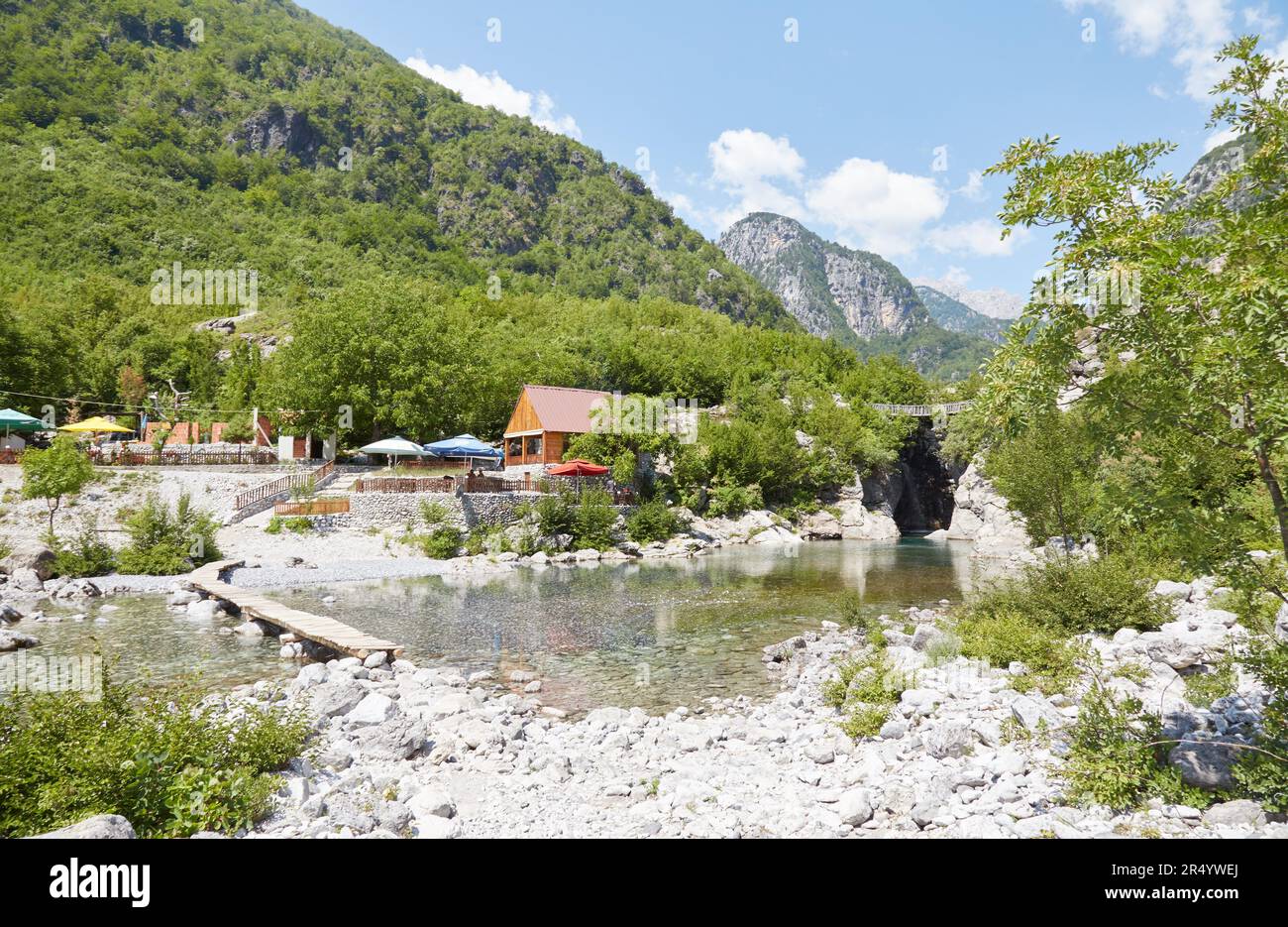 The scenic hike to Theth Waterfall and the Blue Eye spring in Theth ...