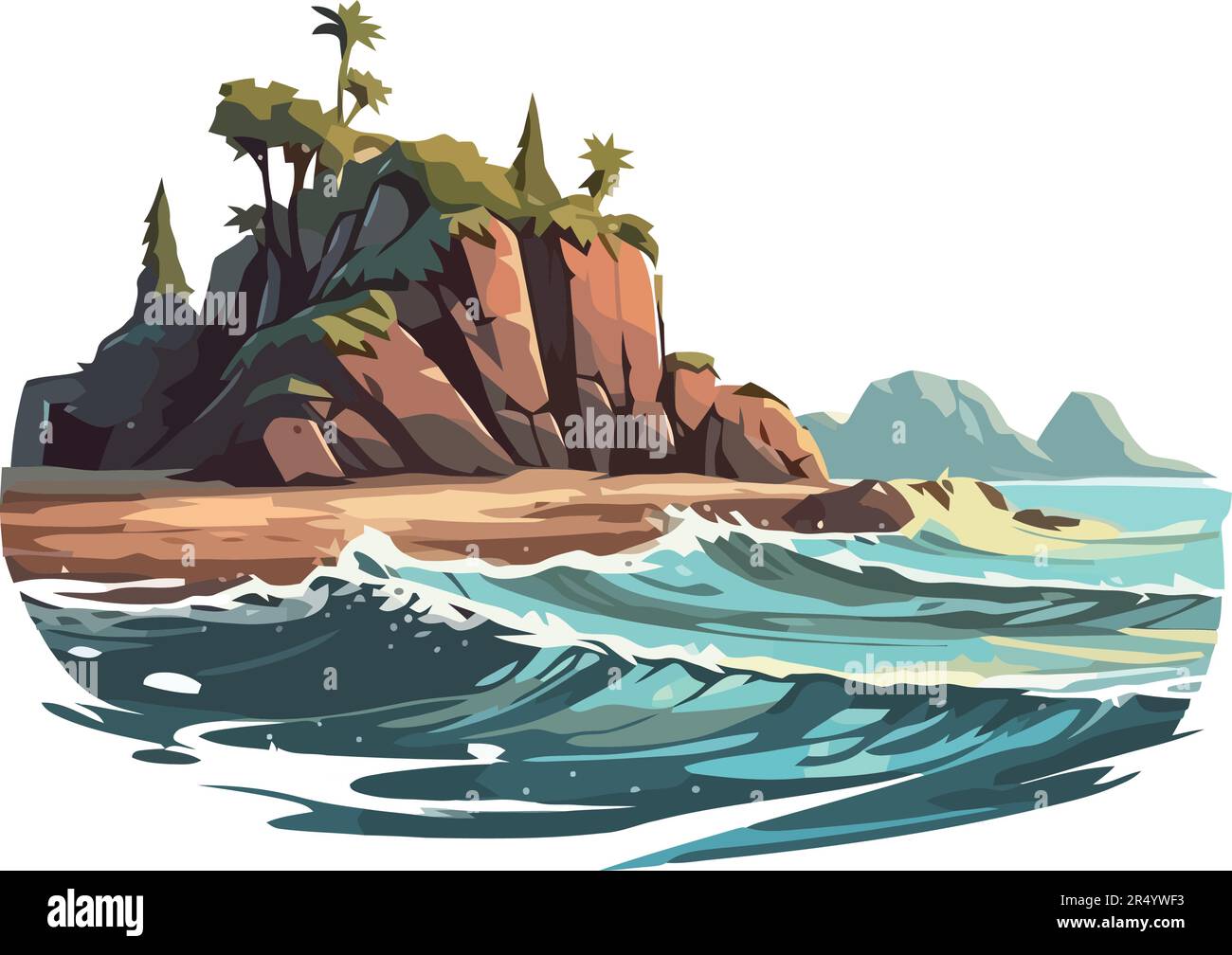 Seascape rocky shore ocean Cut Out Stock Images & Pictures - Alamy