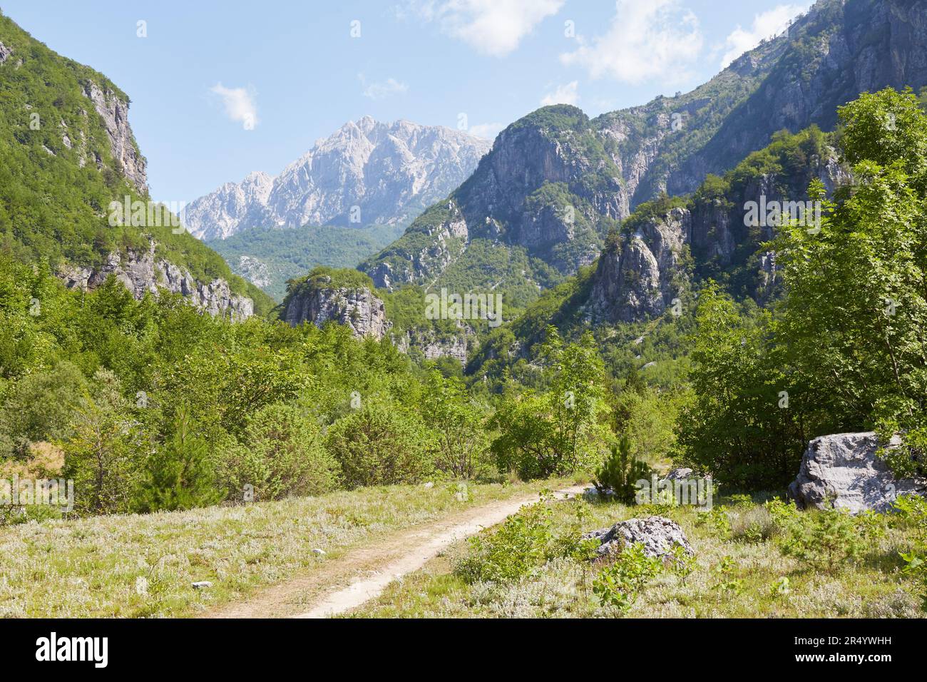 The scenic hike to Theth Waterfall and the Blue Eye spring in Theth ...