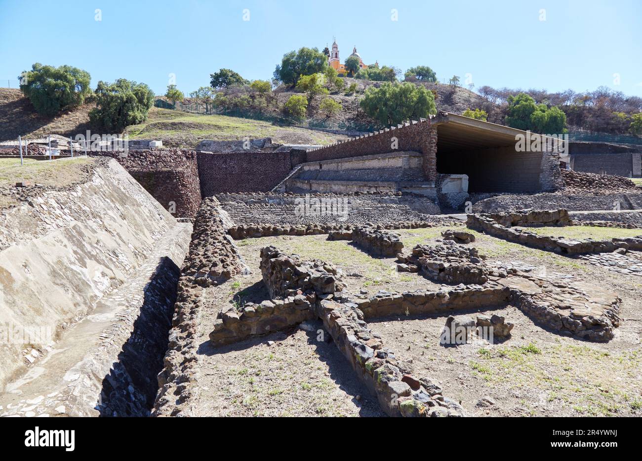 Cholula in Puebla, Mexico, is home to the largest pyramid in the world ...