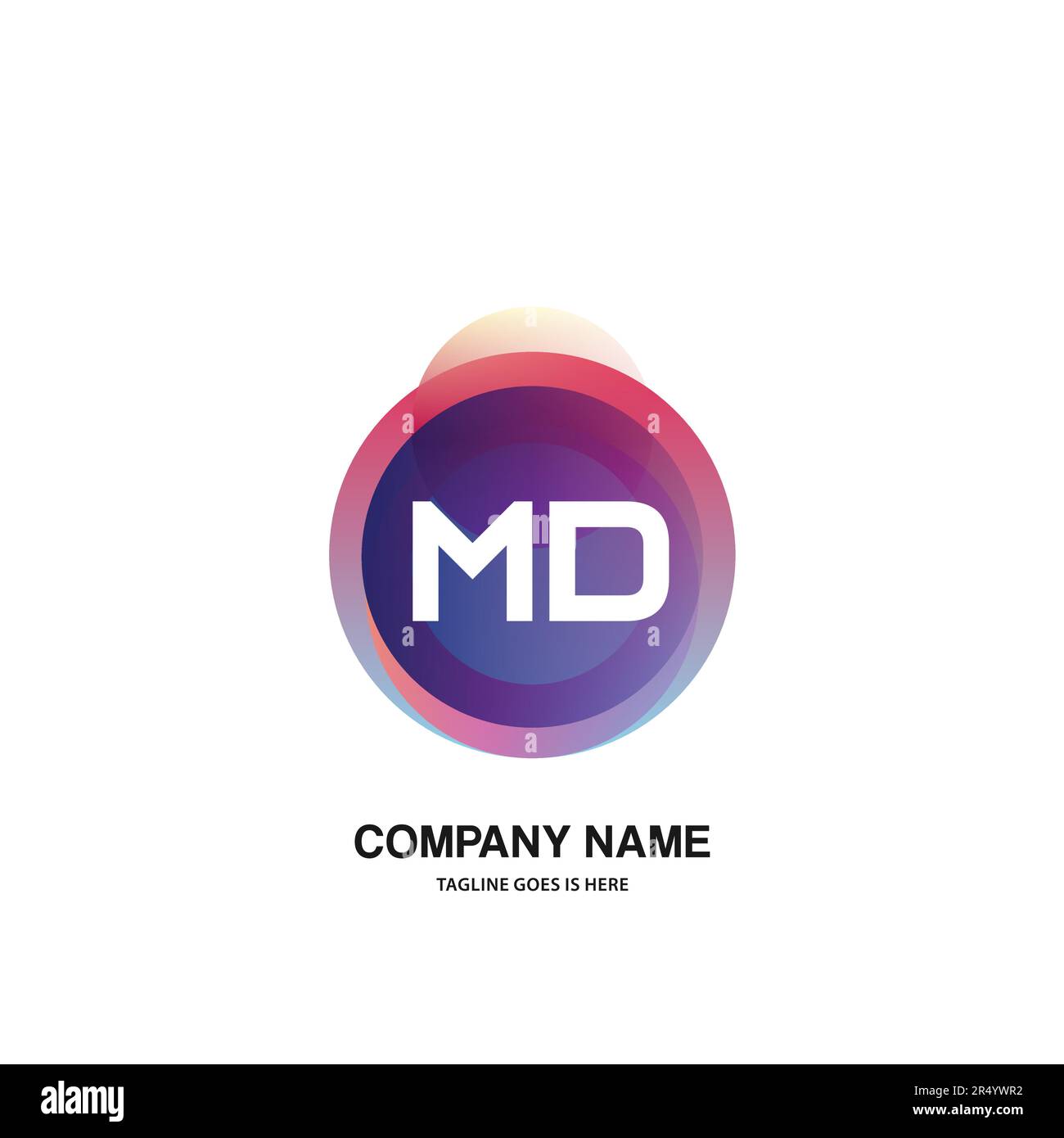 initial logo With Colorful Circle template vector Stock Vector Image ...