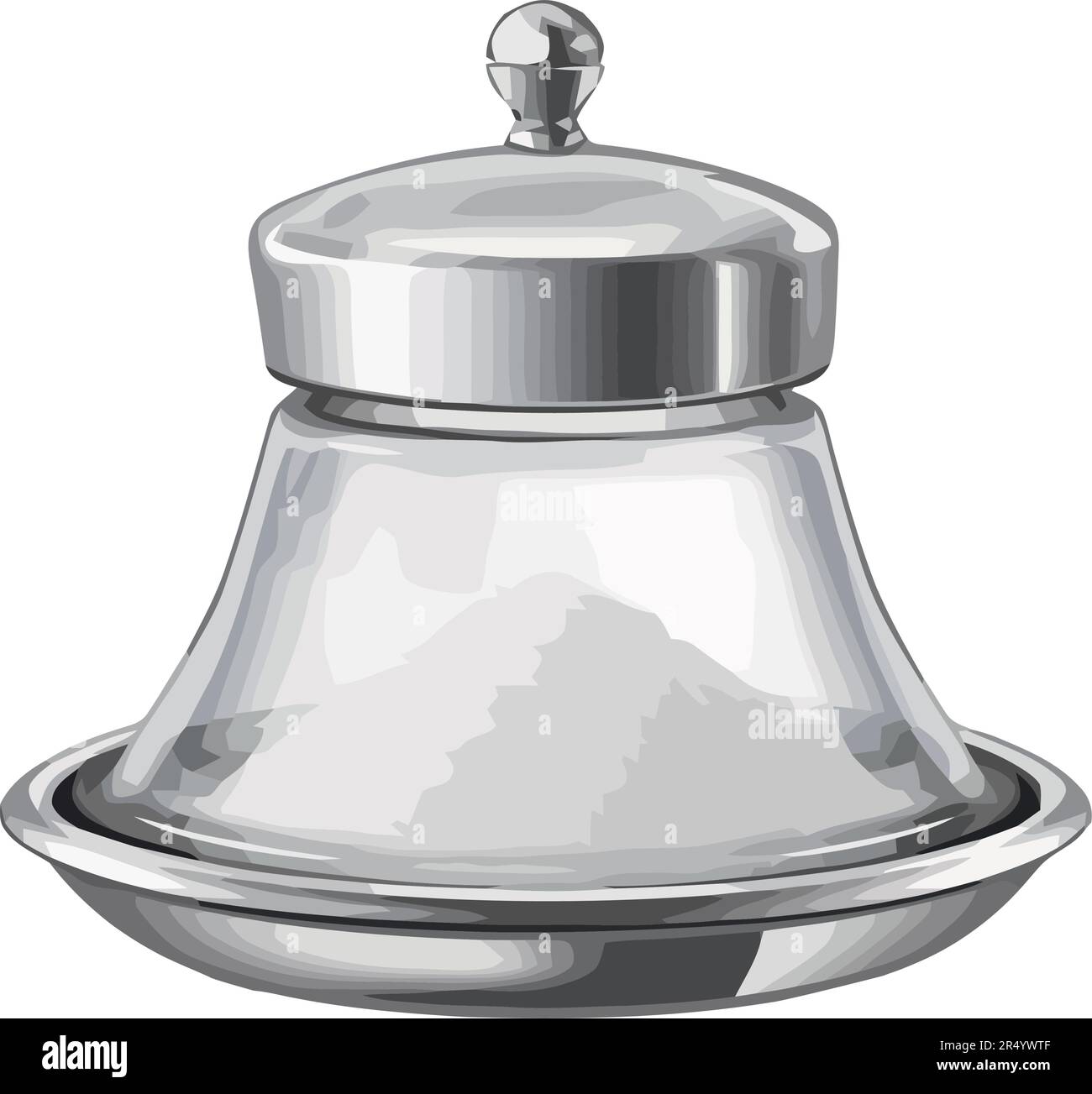 salt in a glass container on white background Stock Vector Image & Art ...