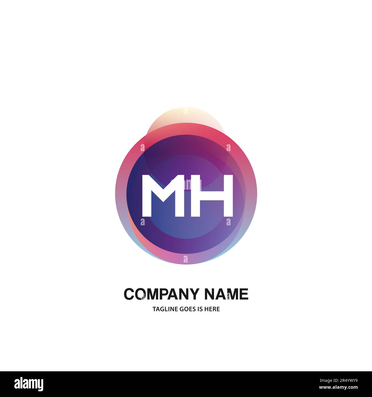 initial logo With Colorful Circle template vector Stock Vector Image ...