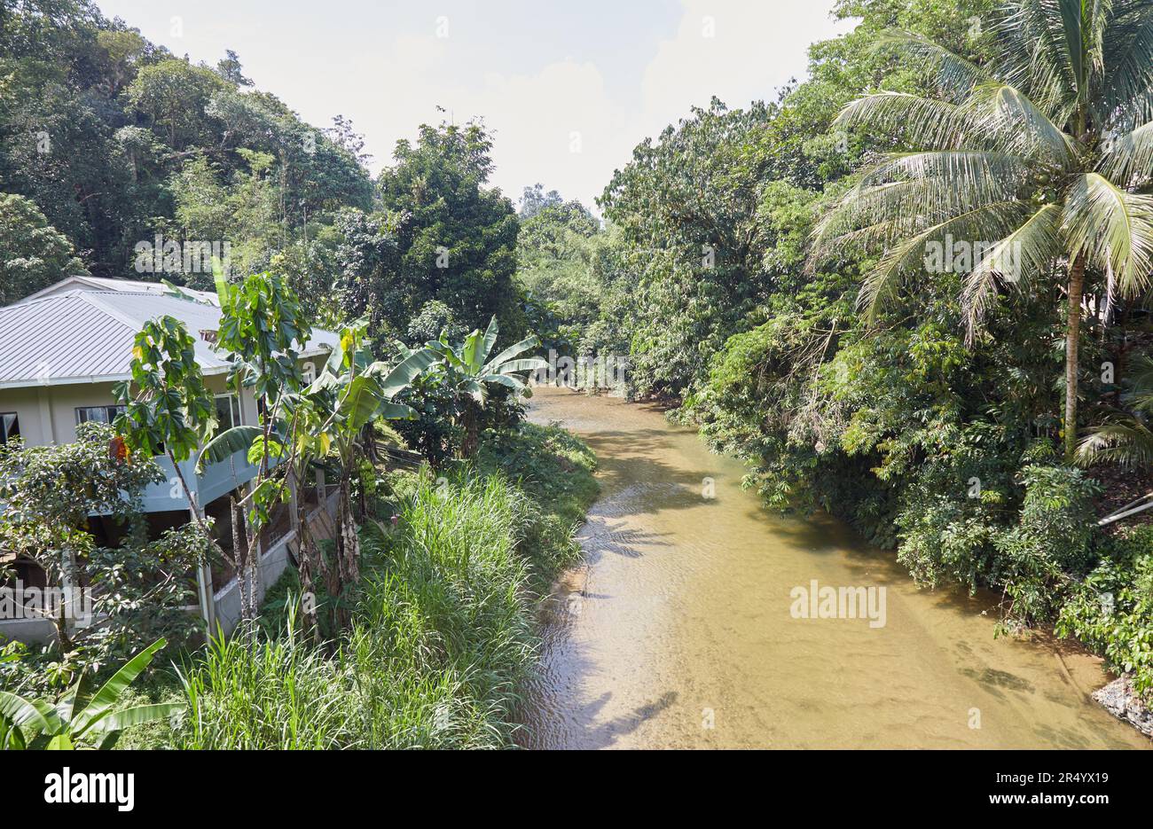 The traditional Annah Rais longhouse outside of Kuching, Sarawak ...