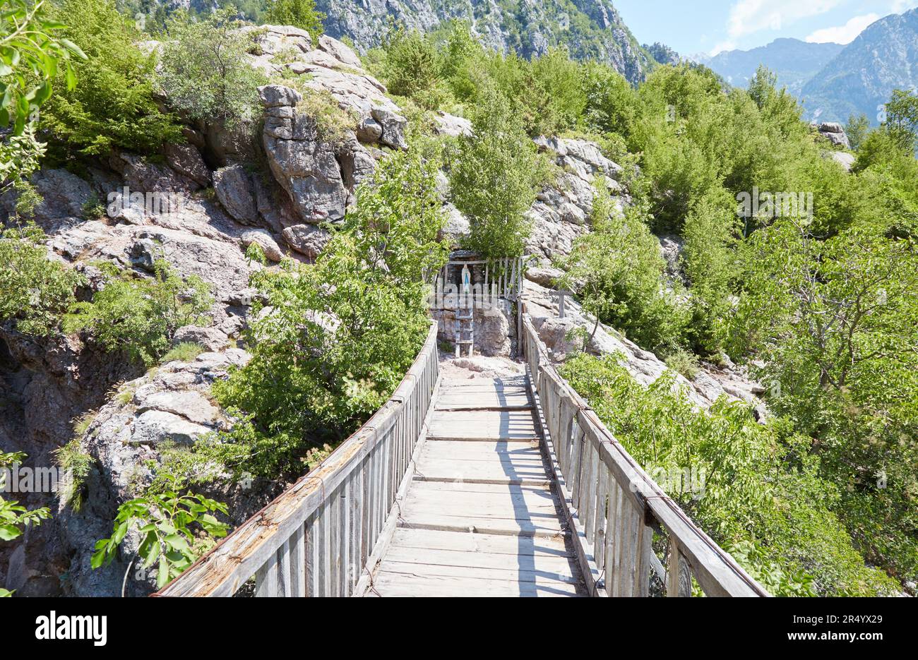 The scenic hike to Theth Waterfall and the Blue Eye spring in Theth ...