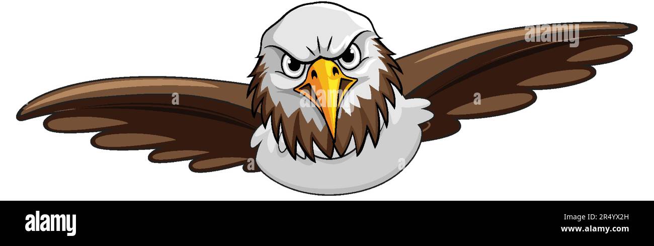 Hawk Flying Cartoon Character illustration Stock Vector Image & Art - Alamy