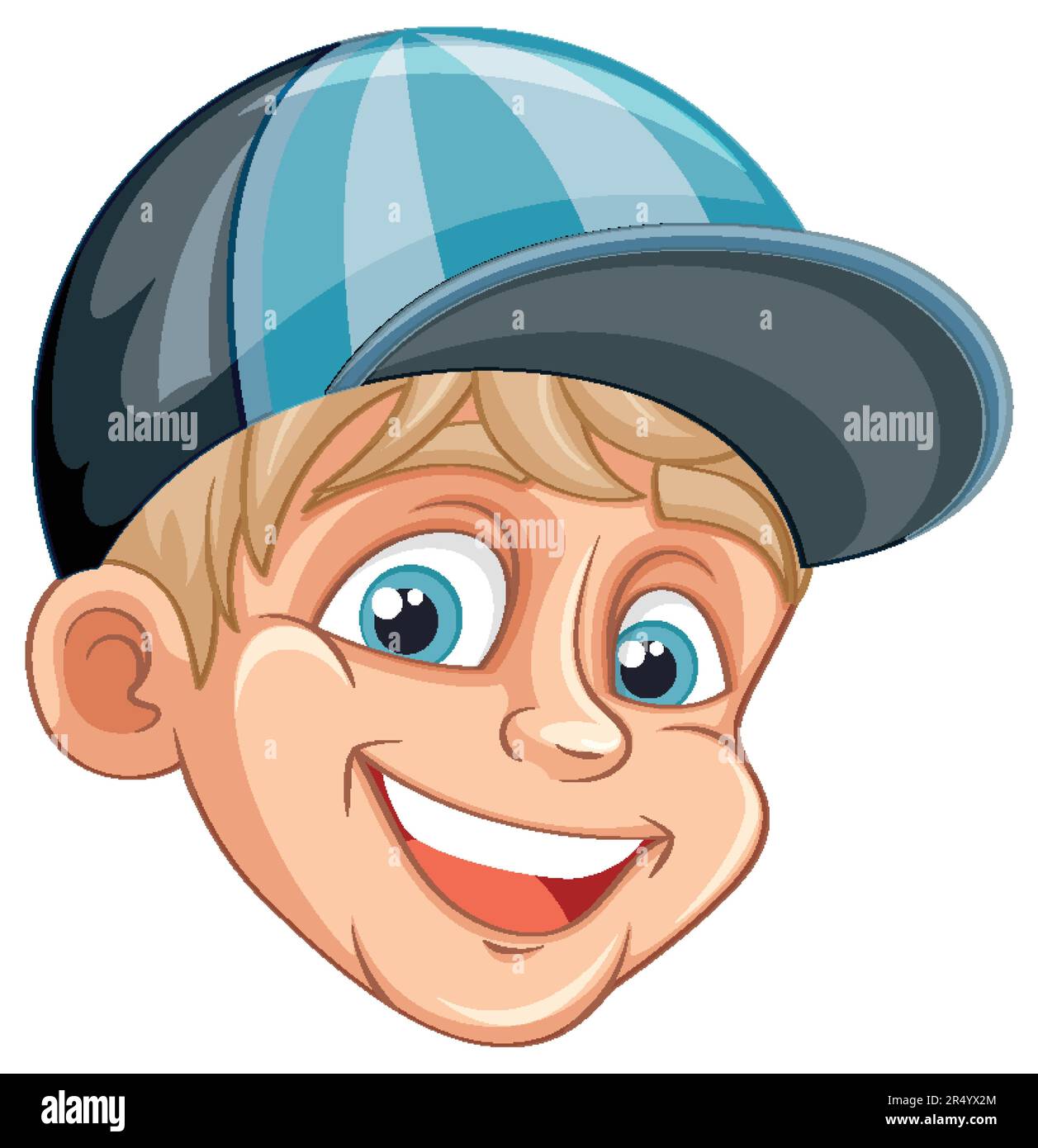 Cheerful Boy with Positive Expression Cartoon illustration Stock Vector ...