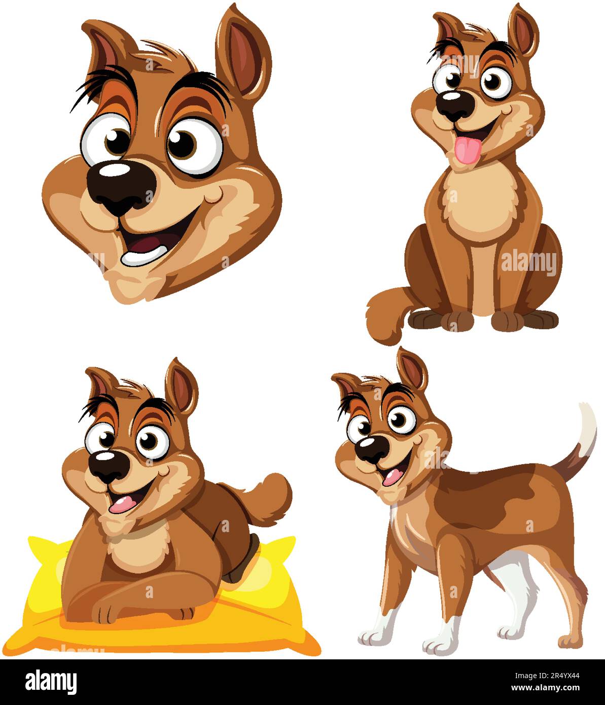Excited dogs Stock Vector Images - Alamy