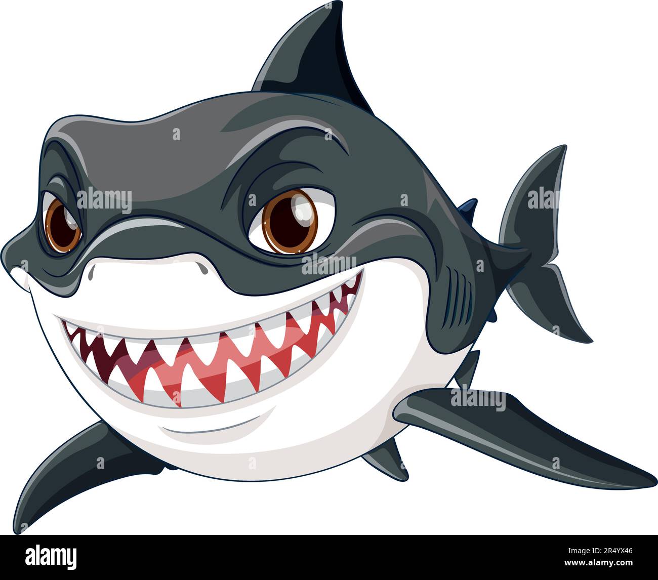 Cute shark cartoon character illustration Stock Vector Image & Art - Alamy