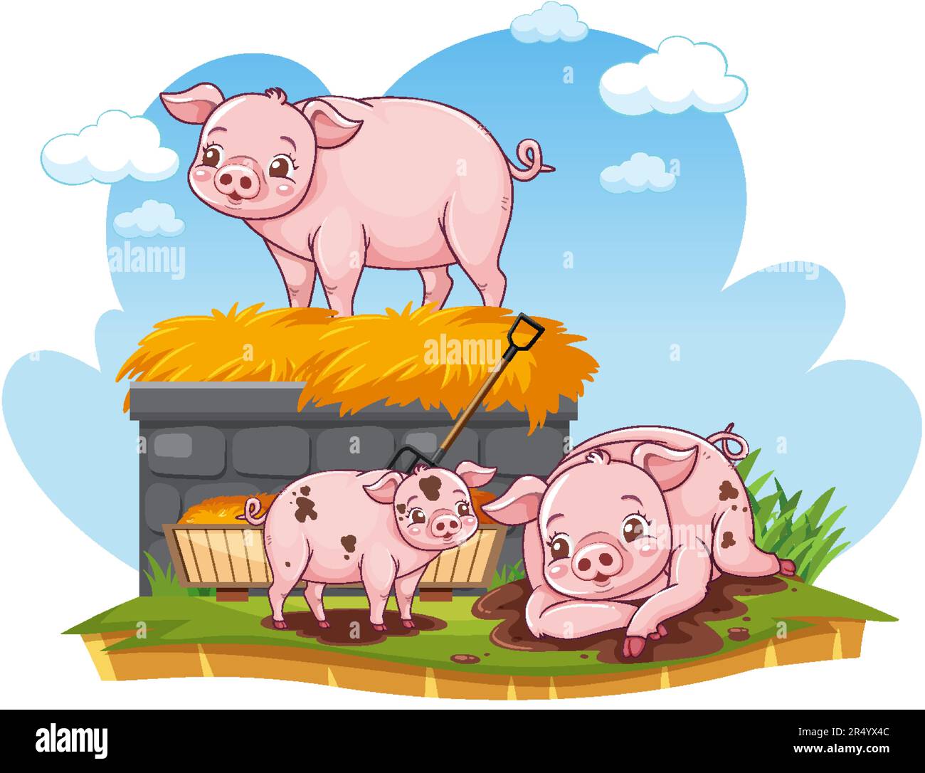 Pig's tail Stock Vector Images - Alamy