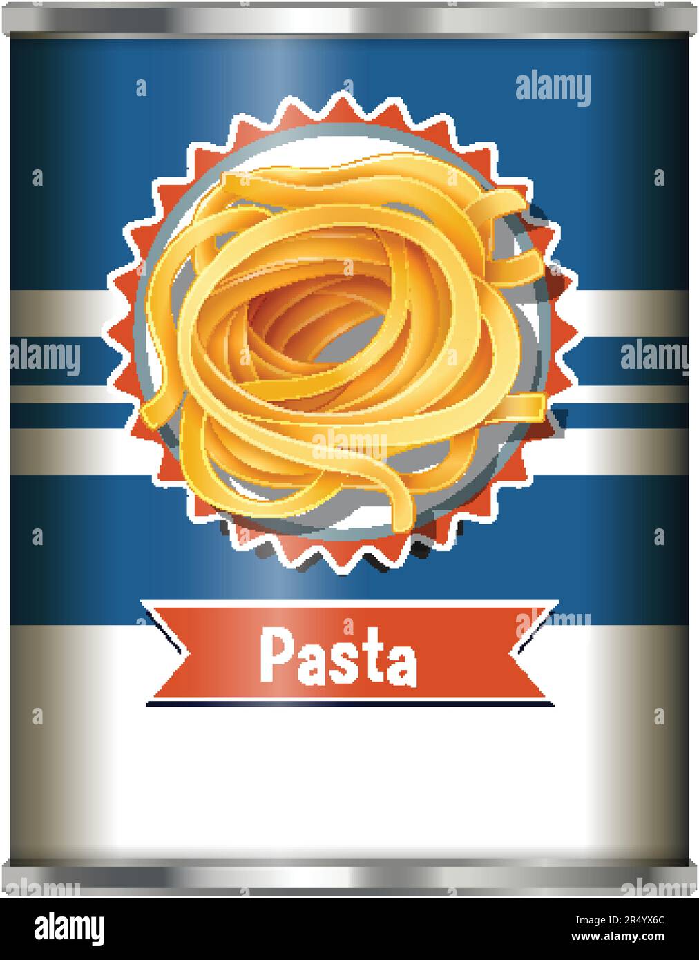 Canned Pasta On White Background illustration Stock Vector Image & Art ...