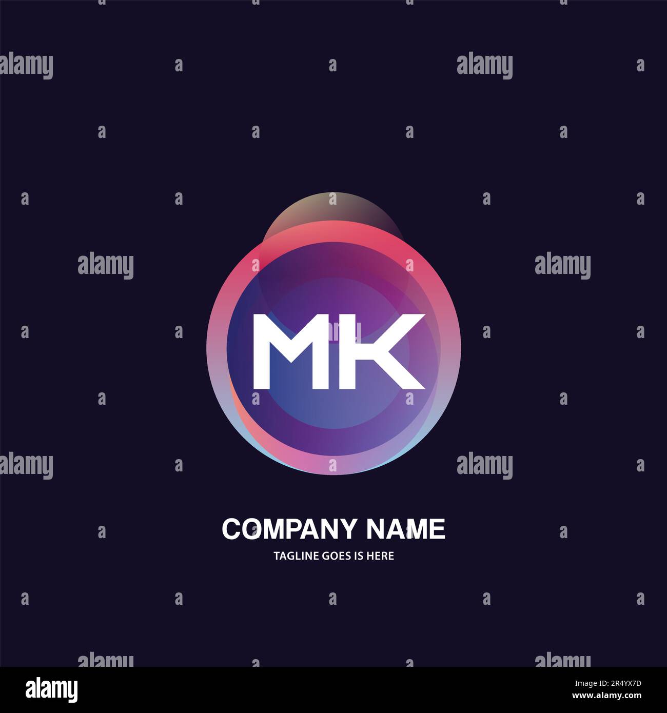 initial logo With Colorful Circle template vector Stock Vector Image ...