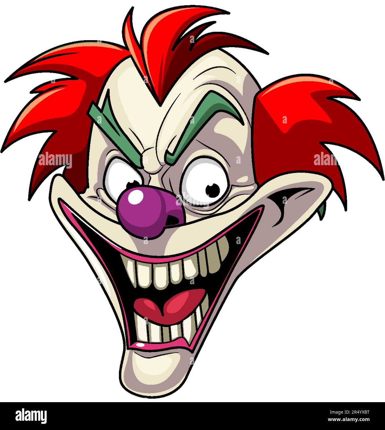 Creepy joker cartoon character illustration Stock Vector Image & Art ...