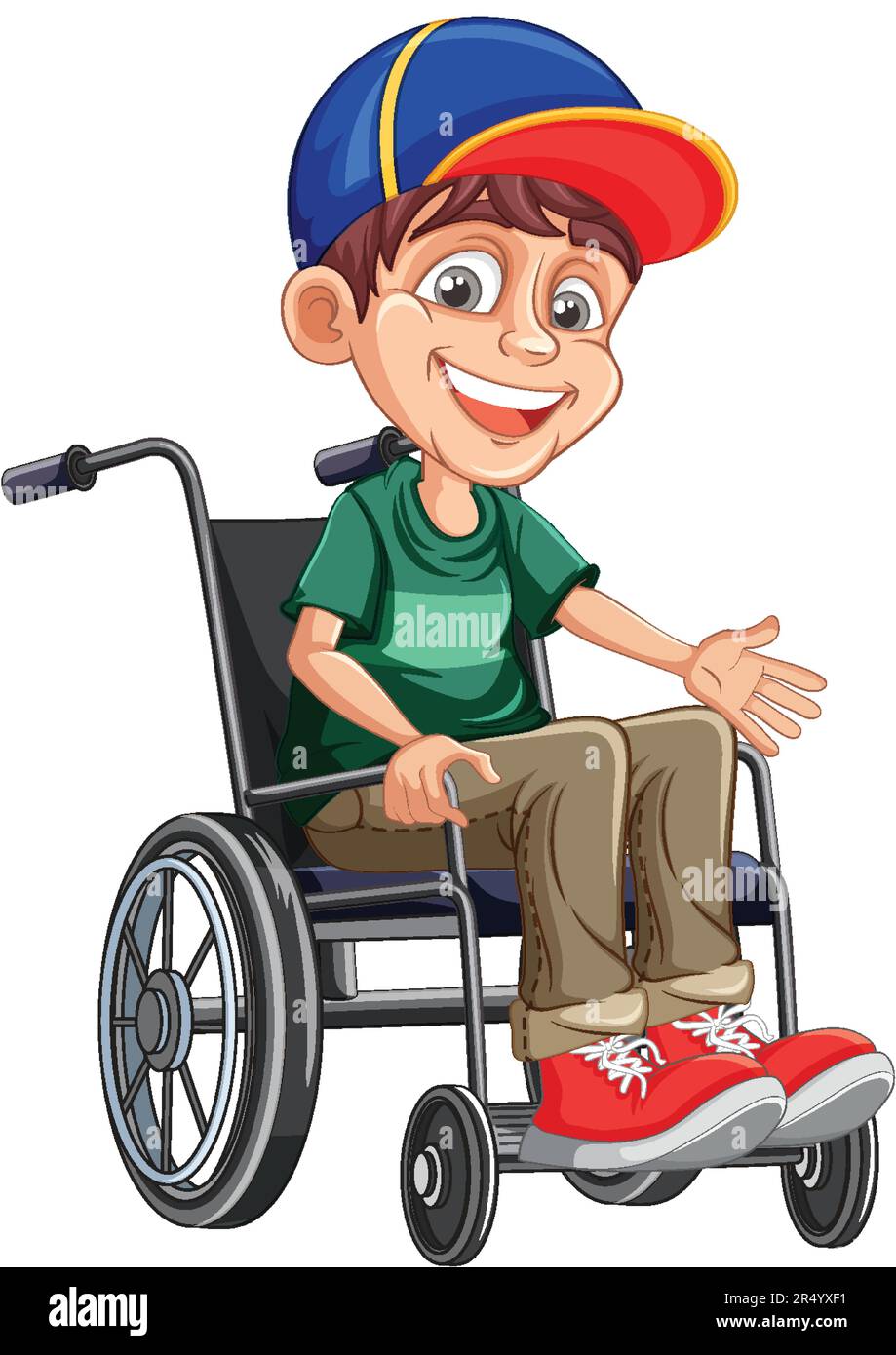 A Disabled Person in a Wheelchair illustration Stock Vector Image & Art ...