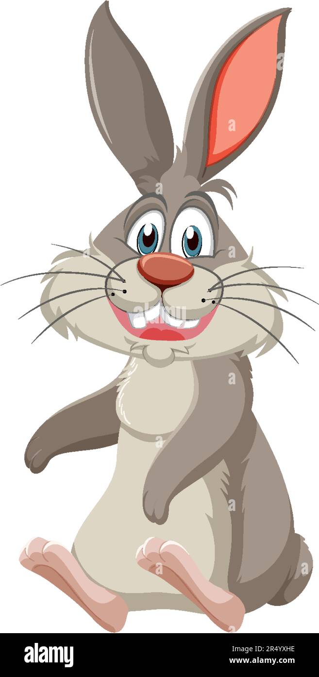 Funny Rabbit Cartoon Character illustration Stock Vector Image & Art ...