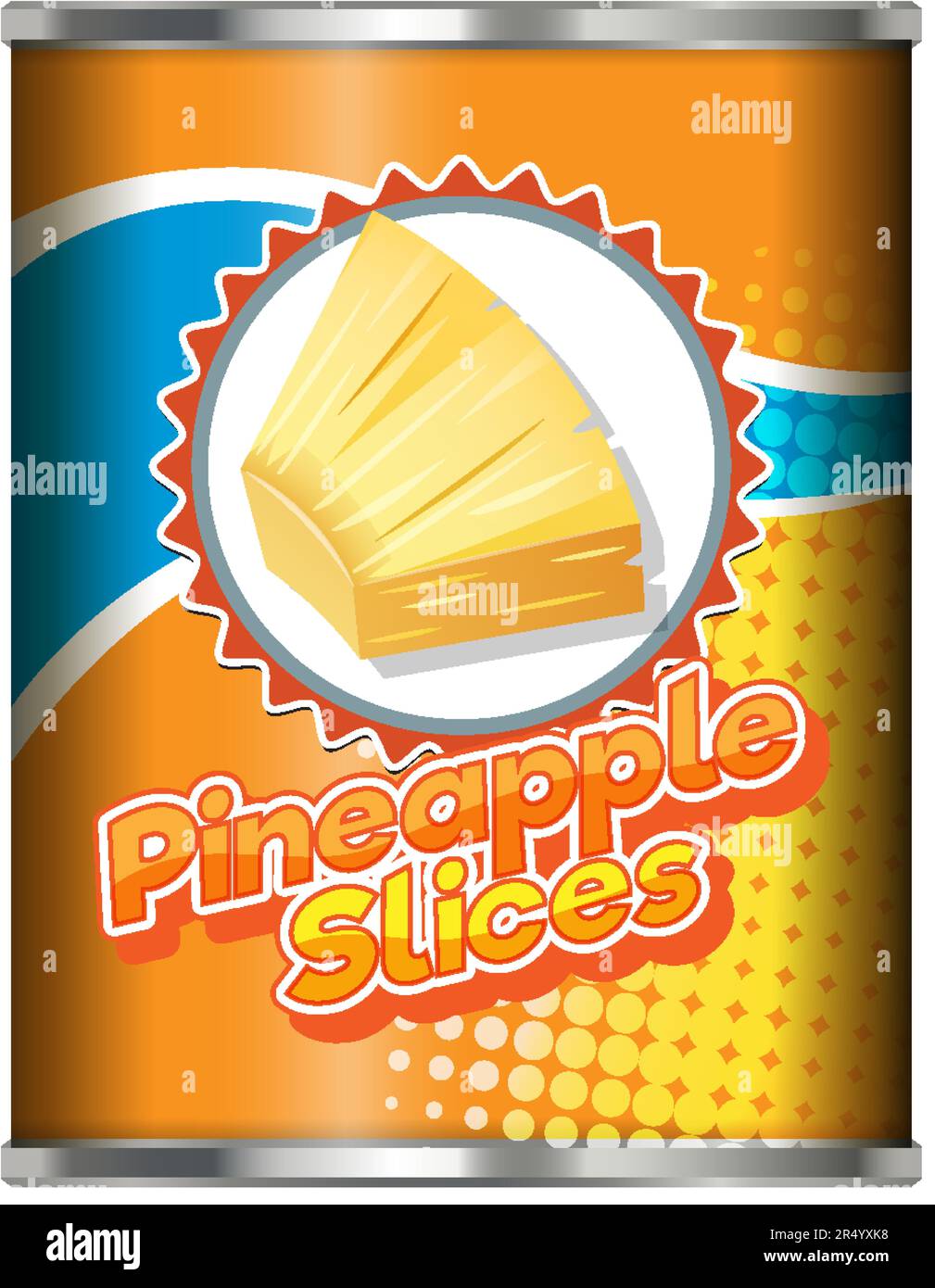 Canned Sliced Pineapple Vector illustration Stock Vector Image & Art ...