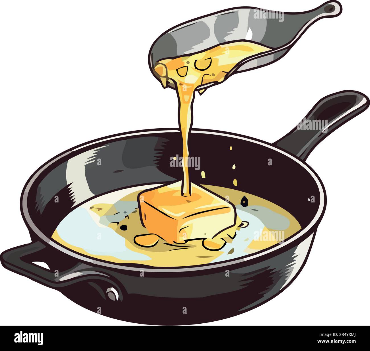 Oil in pan Stock Vector Images - Alamy