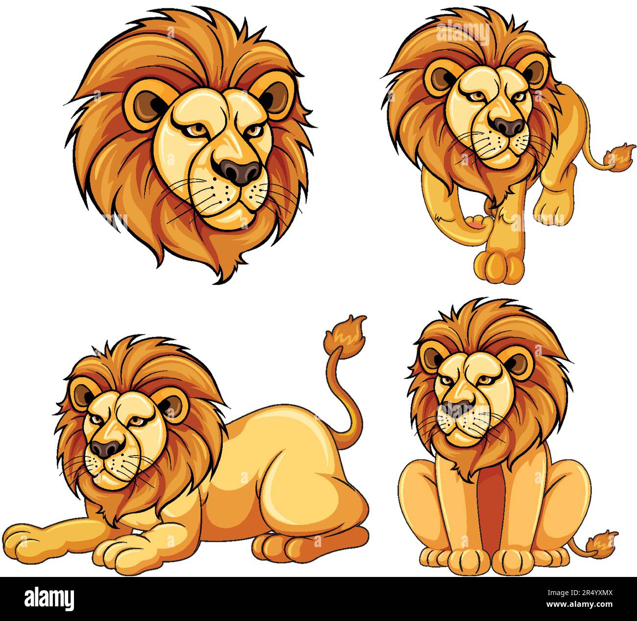 Walk of the lions Cut Out Stock Images & Pictures - Alamy