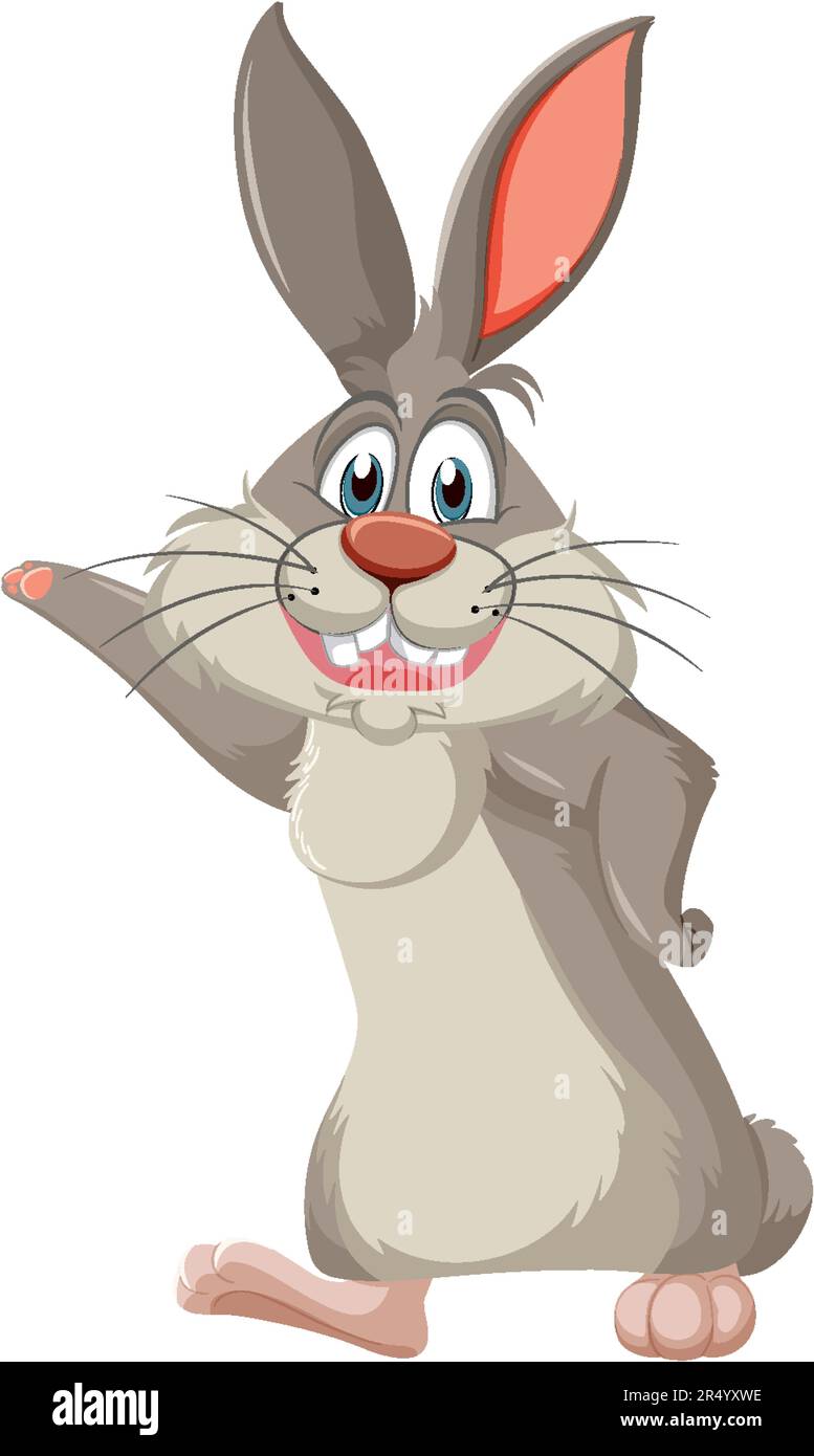 Funny Rabbit Cartoon Character illustration Stock Vector Image & Art ...