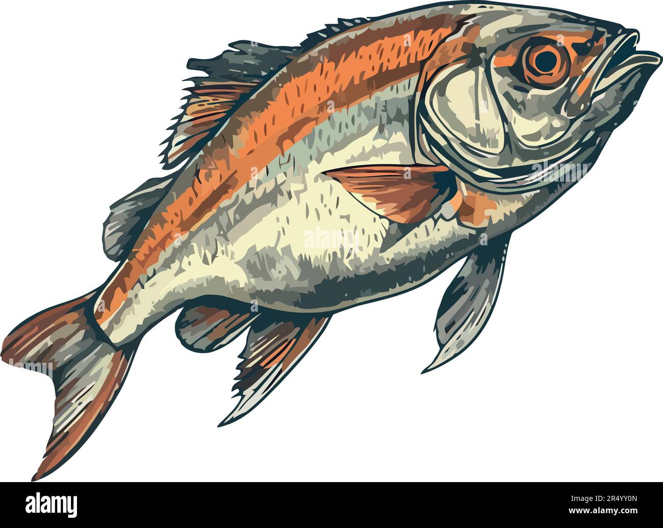fish sketch symbolizes fresh seafood meal Stock Vector Image & Art - Alamy