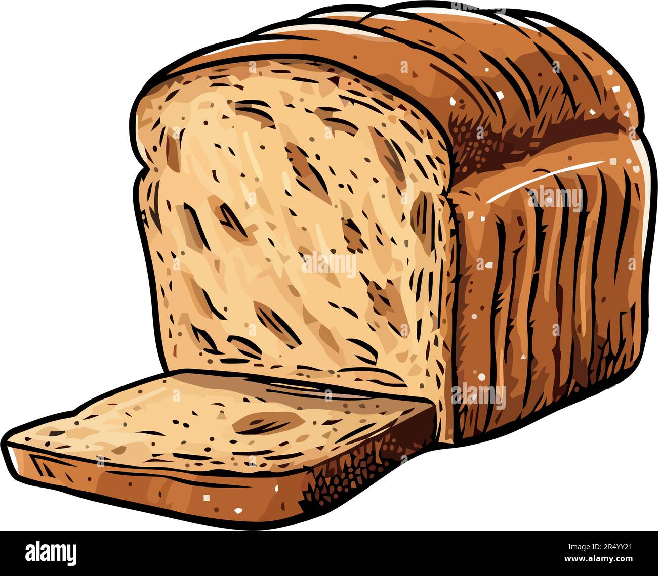 Bread meal freshly baked Stock Vector Images - Alamy
