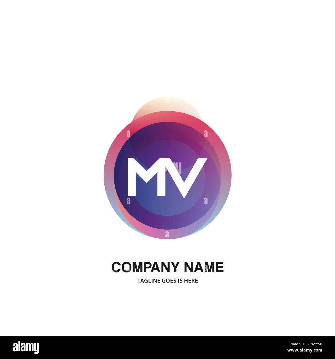 initial logo With Colorful Circle template vector Stock Vector Image ...