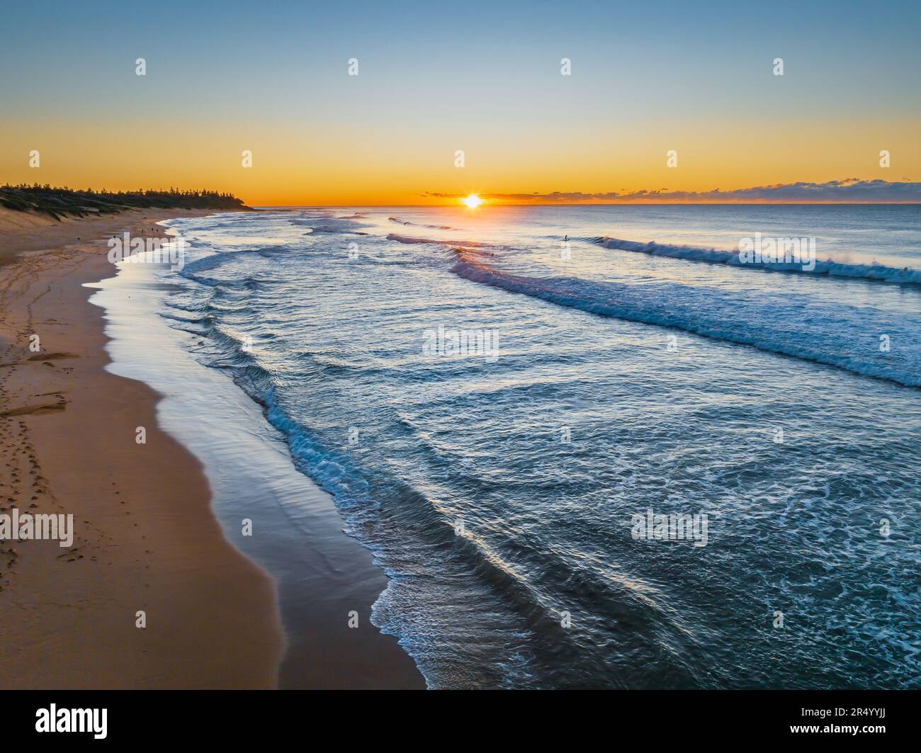 Sunrise at the seaside from Shelly Beach on the Central Coast, NSW ...