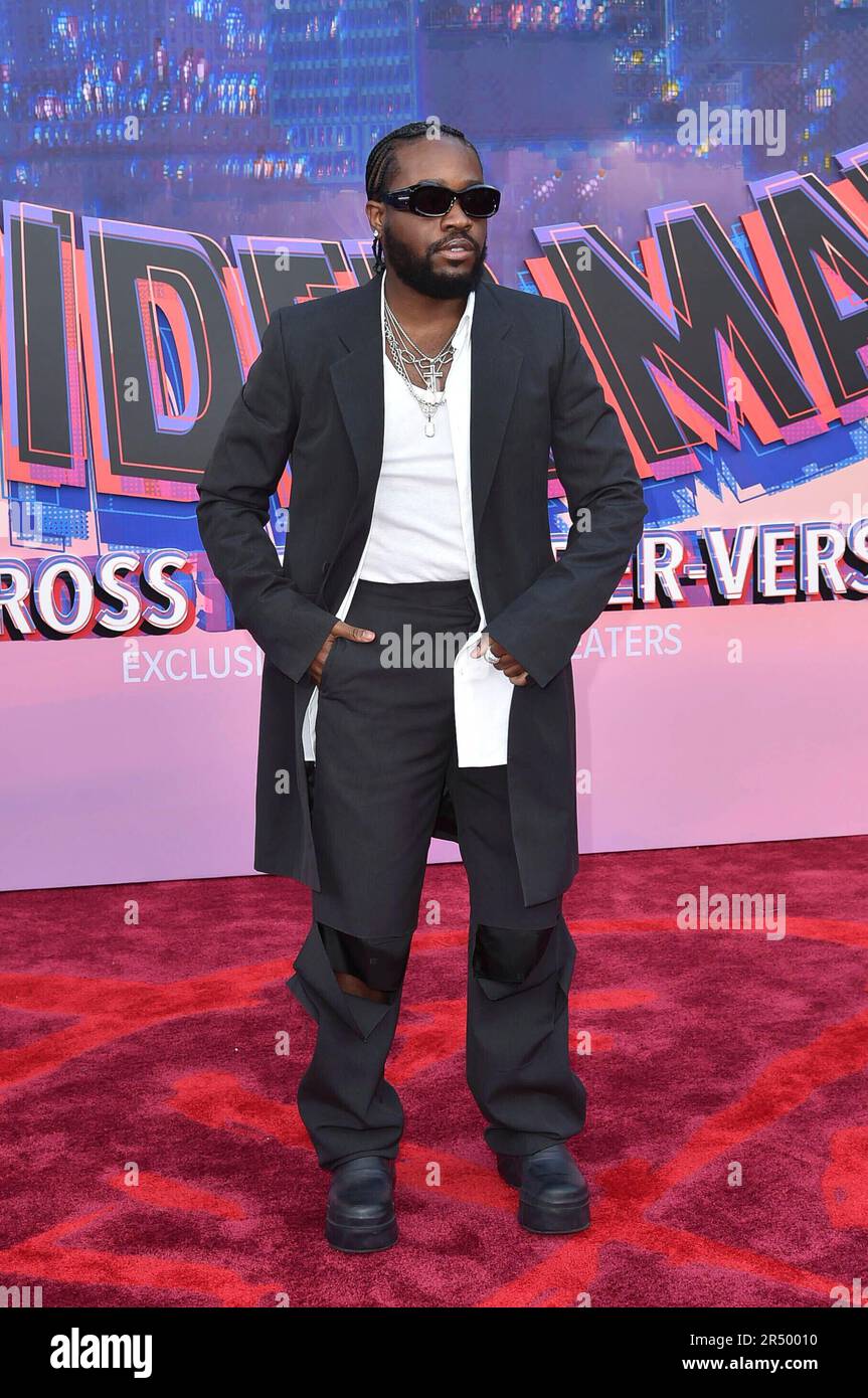 Shameik Moore arrives at the world premiere of "Spider-Man: Across The ...