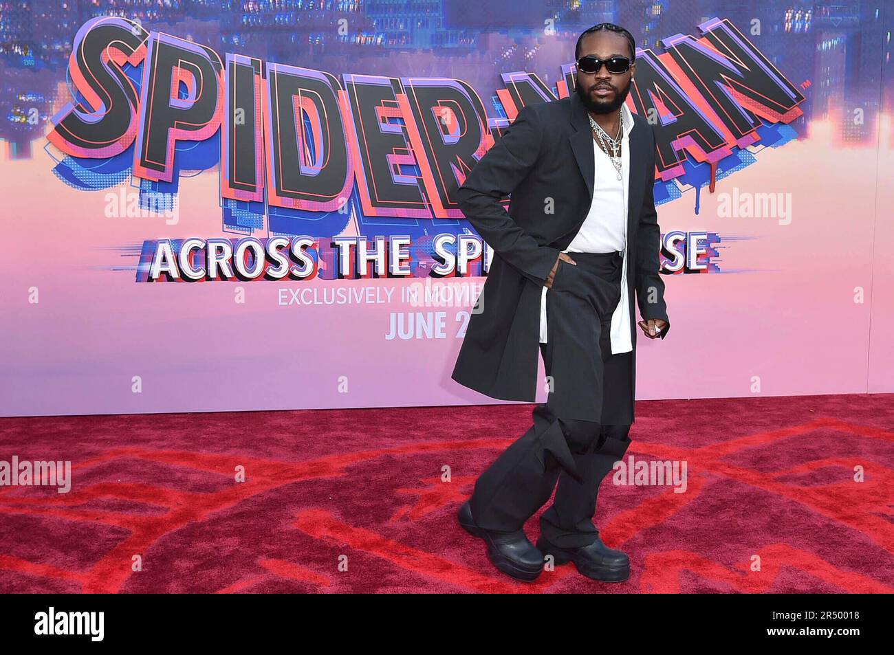 Shameik Moore arrives at the world premiere of "Spider-Man: Across The ...