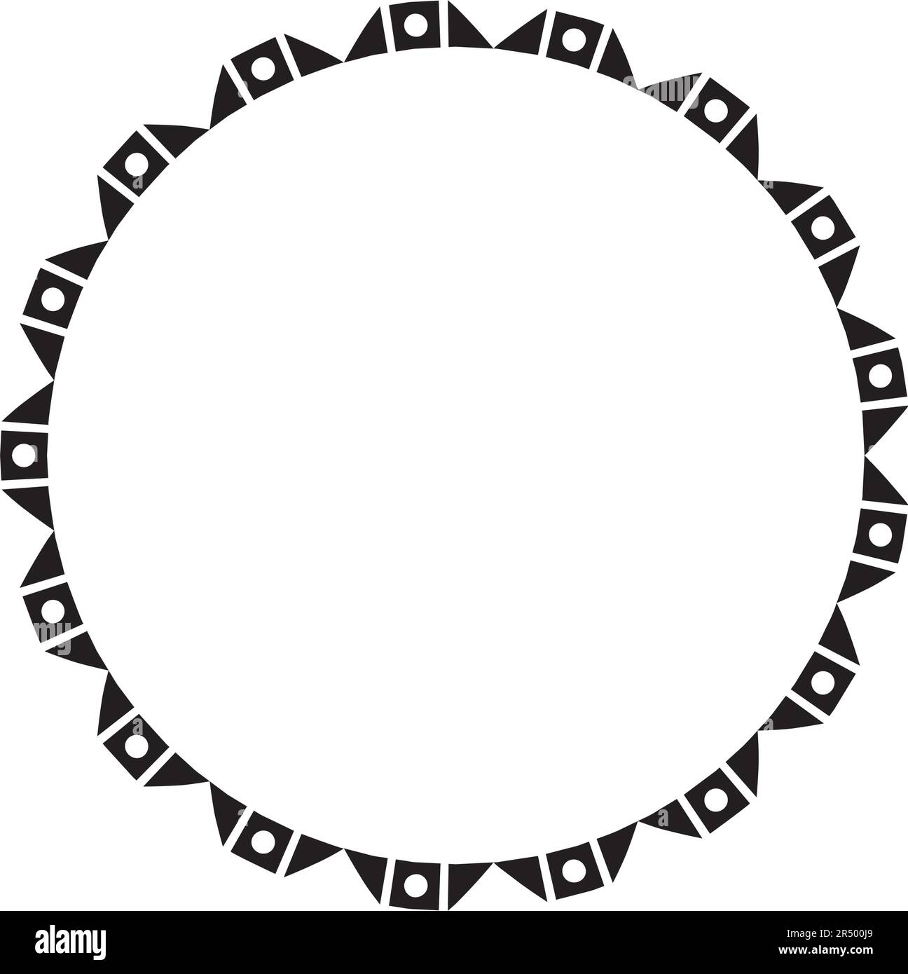 Circle frame round border design shape icon for decorative vintage ...