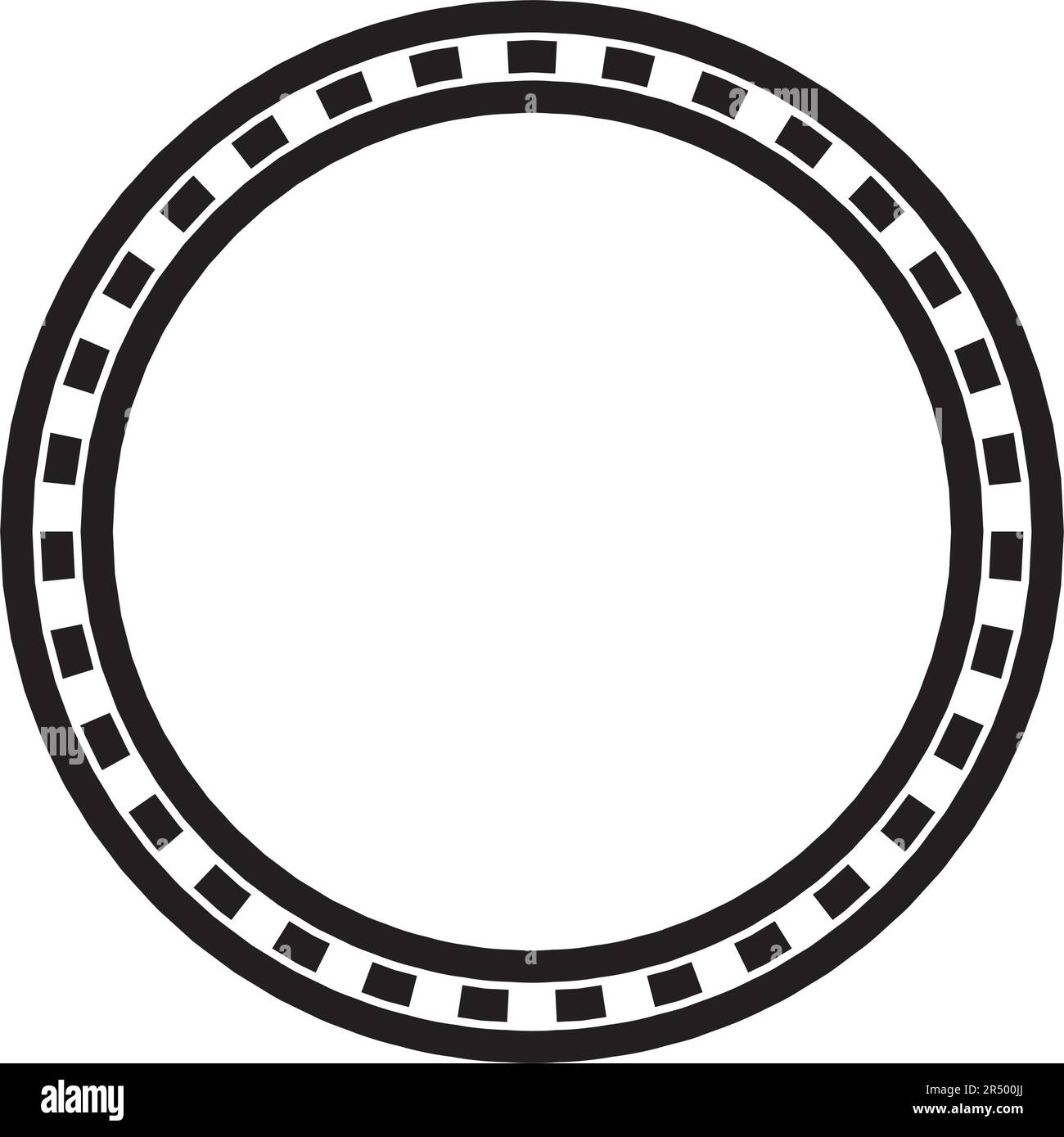 Circle frame round border design shape icon for decorative vintage ...