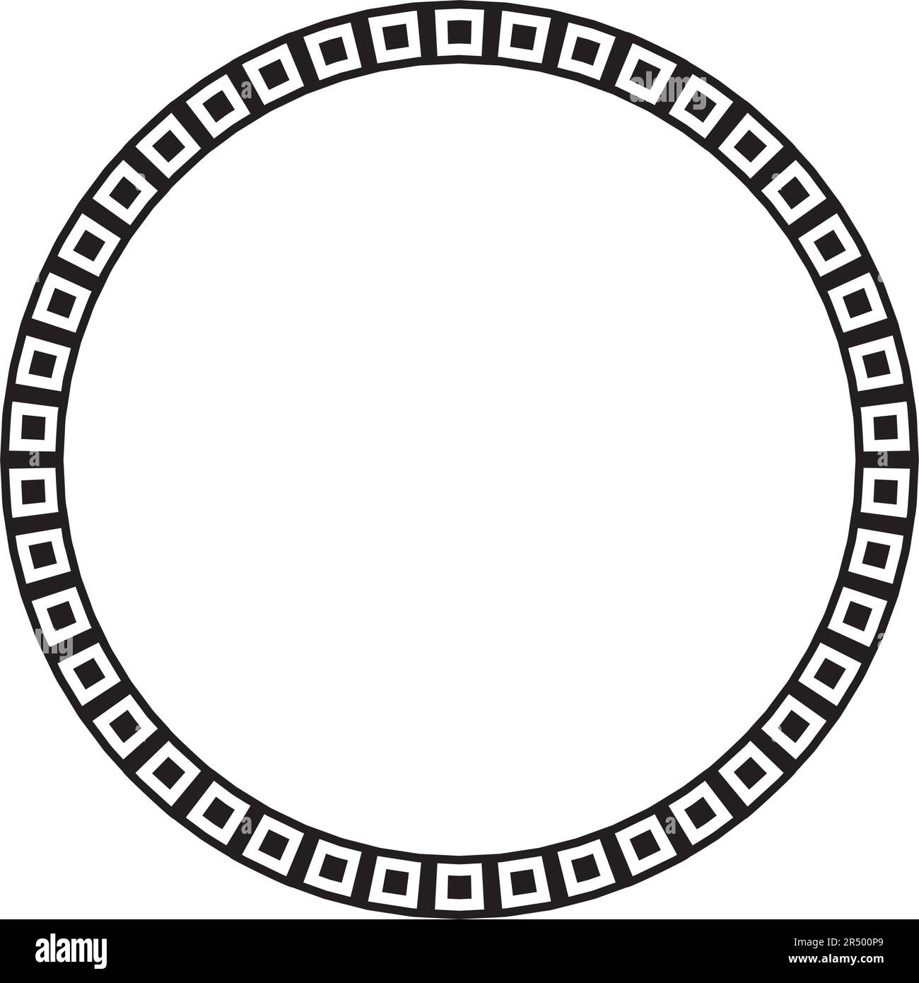 Circle frame round border design shape icon for decorative vintage ...