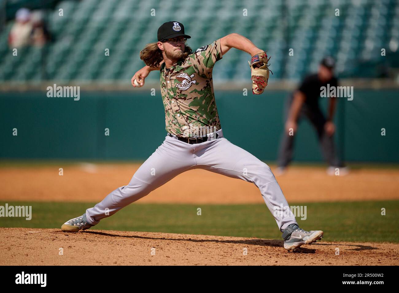 Biloxi Shuckers pitcher Robbie Baker (24) during an MiLB Southern ...