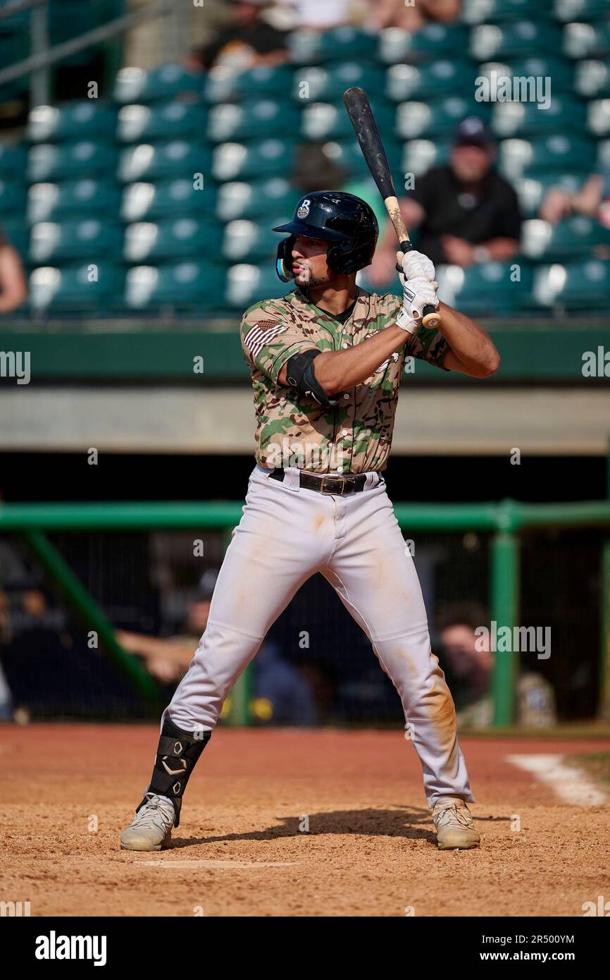 Biloxi Shuckers Noah Campbell (14) at bat during an MiLB Southern ...