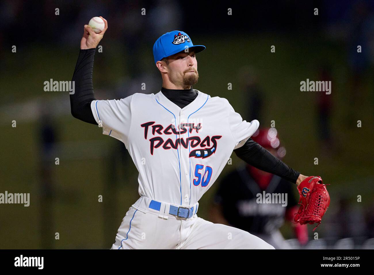 Rocket City Trash Pandas pitcher Luke Murphy (50) during an MiLB ...