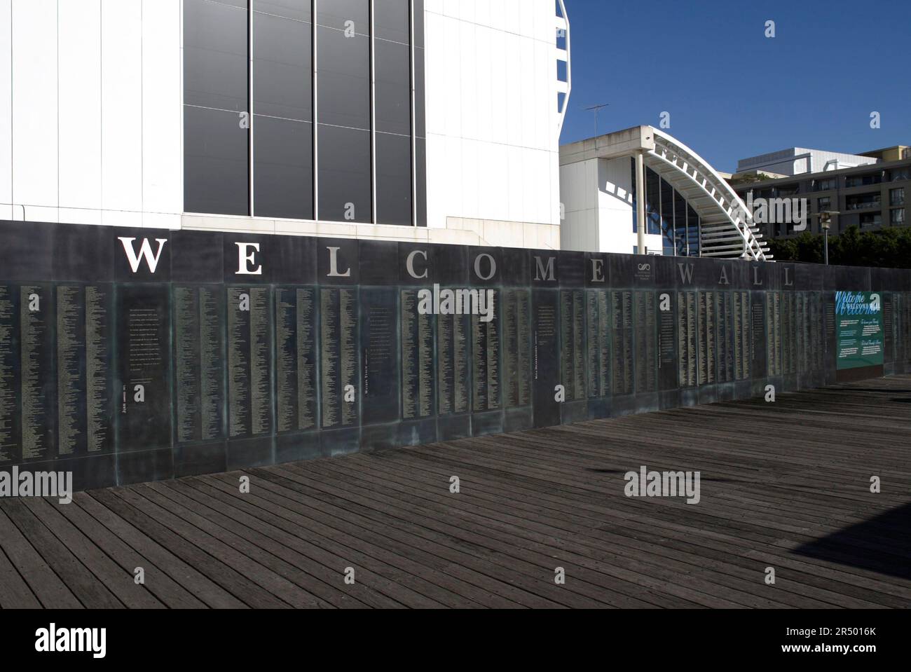 The Welcome Wall, which contains the names of immigrants to Australia ...
