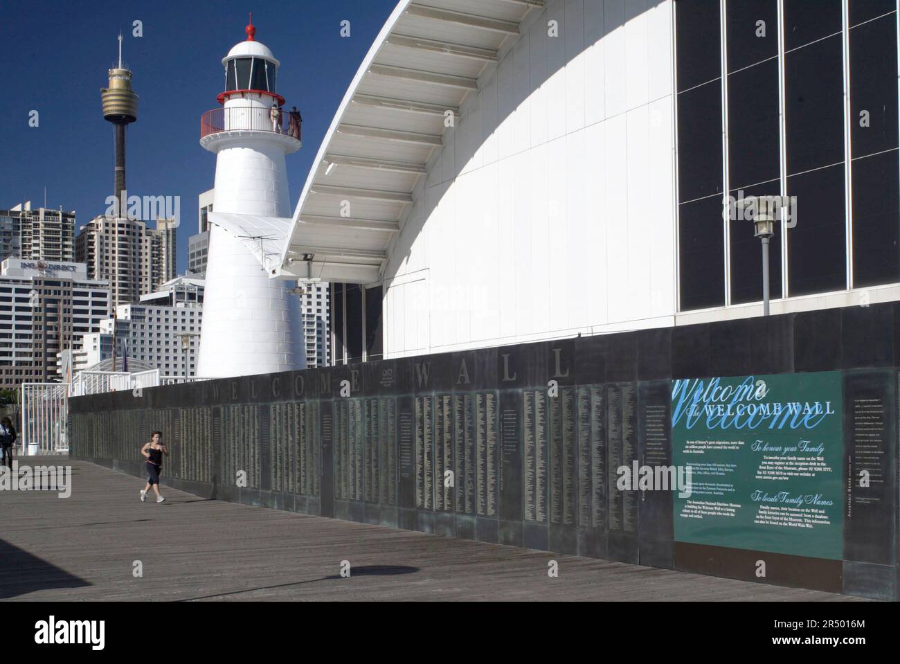 The Welcome Wall, which contains the names of immigrants to Australia ...