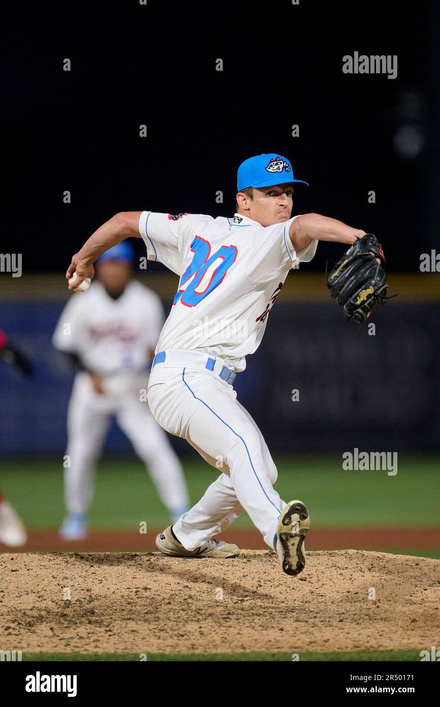 Rocket City Trash Pandas pitcher Eric Torres (20) during an MiLB ...