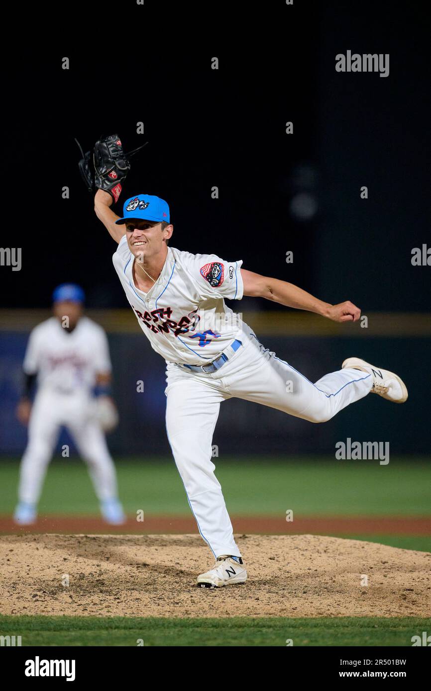 Rocket City Trash Pandas pitcher Eric Torres (20) during an MiLB ...