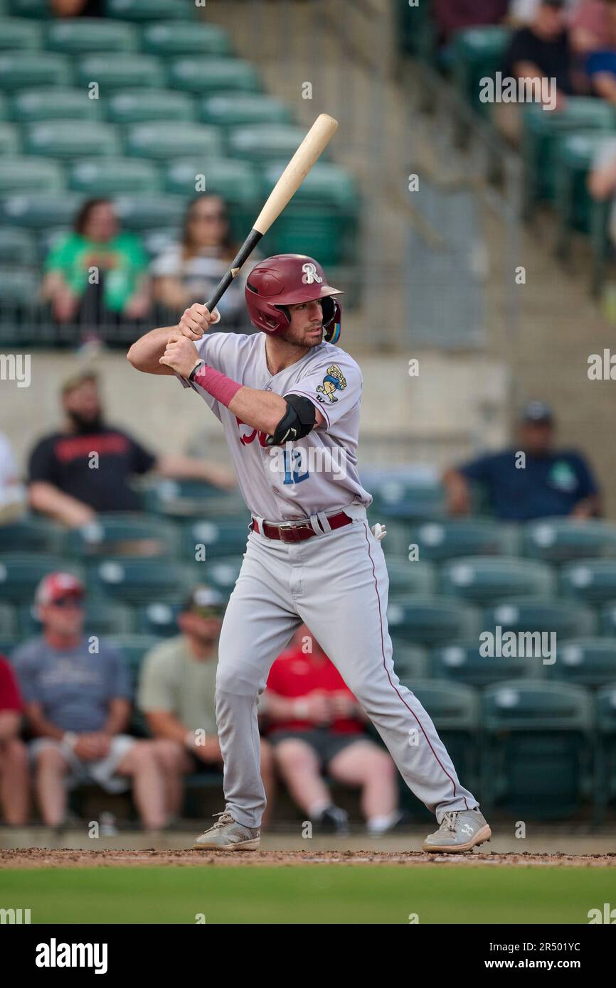 Frisco RoughRiders Thomas Saggese (12) at bat during an MiLB Texas ...
