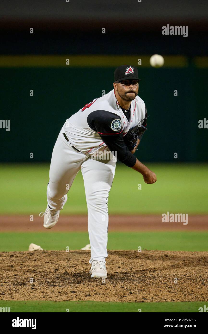 Arkansas Travelers pitcher Isaiah Campbell (23) during an MiLB Texas ...