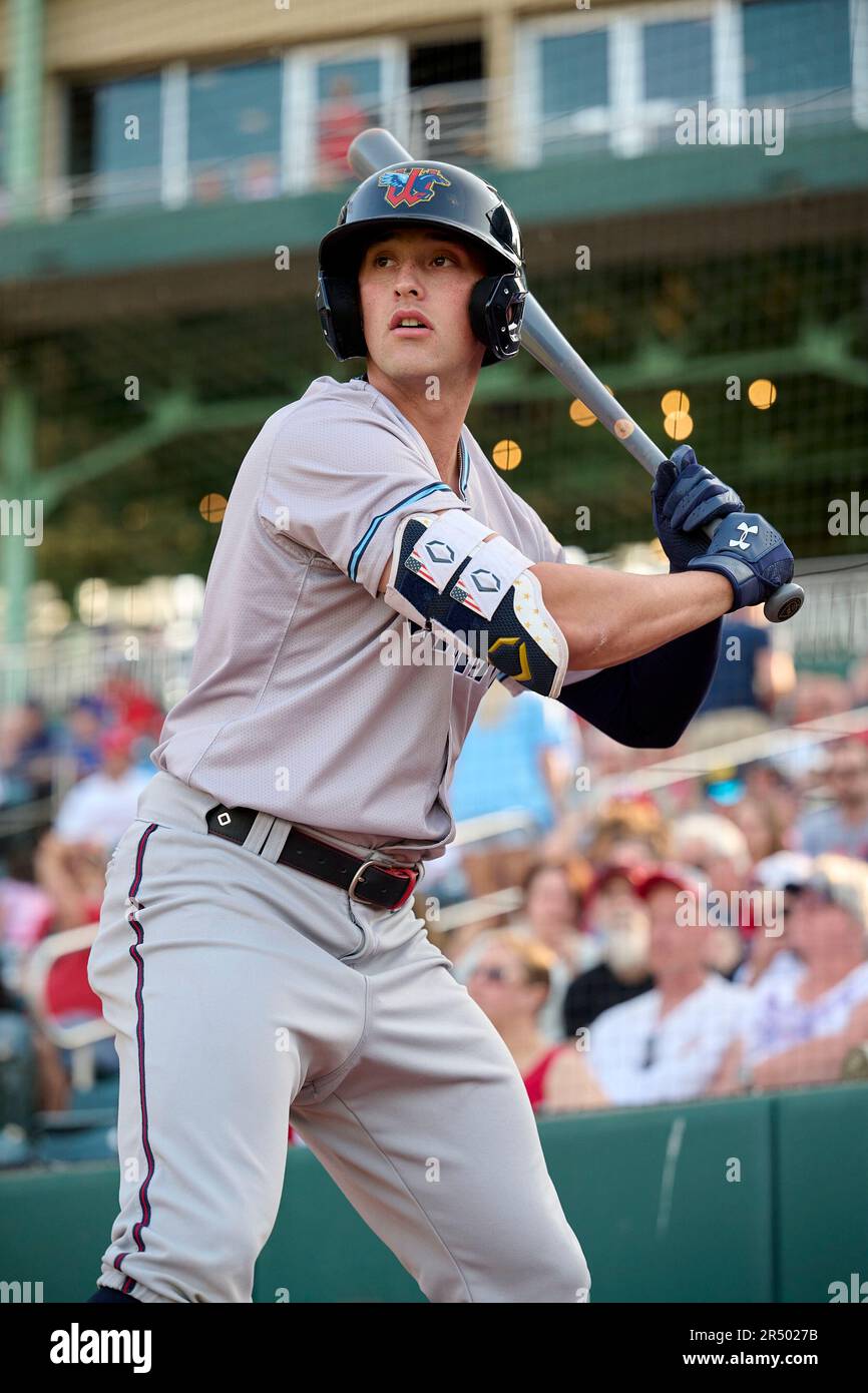 Wichita Wind Surge Brooks Lee (22) warms up on deck during an MiLB ...