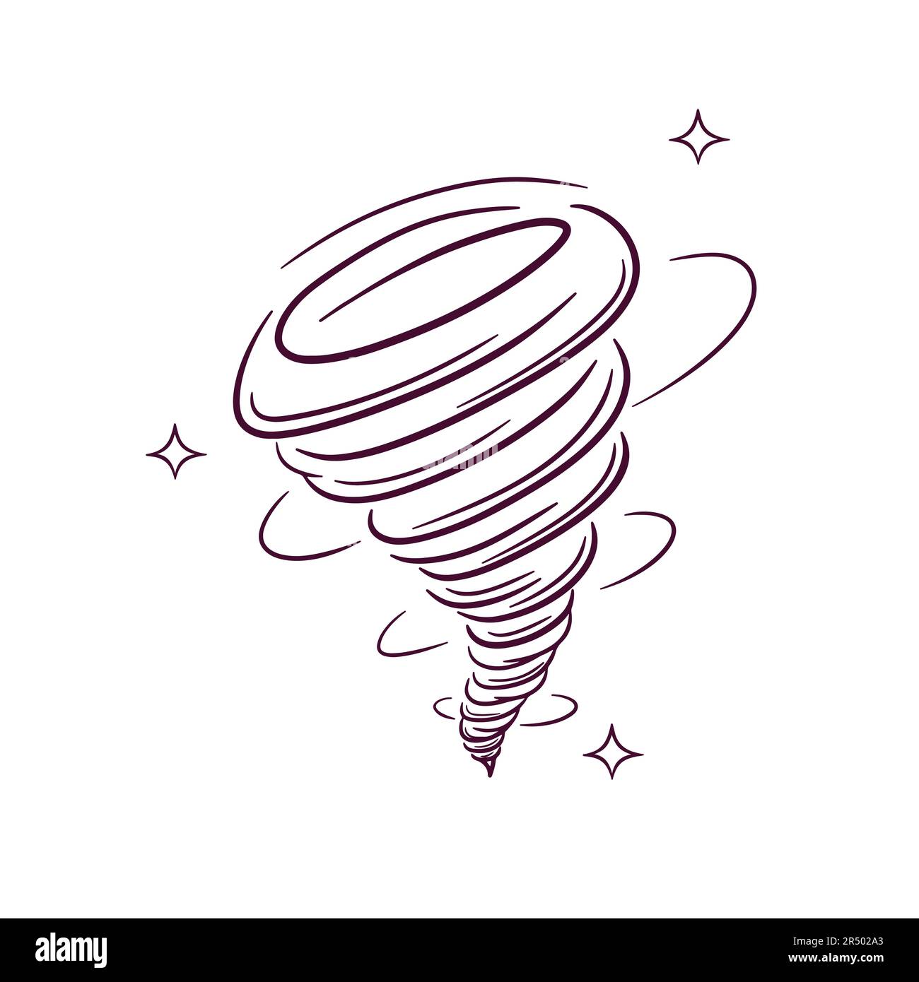 Hand Drawn Tornado. Doodle Vector Sketch Illustration Stock Vector ...